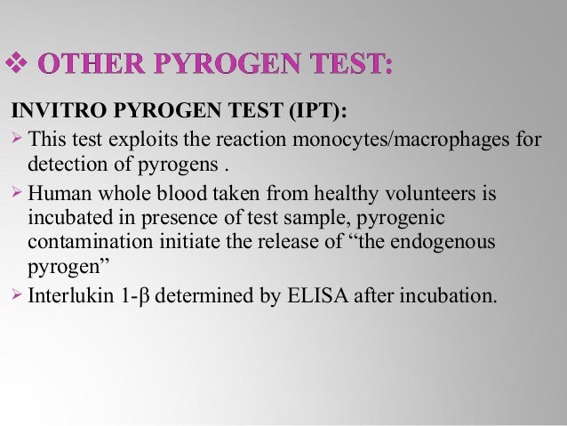 Pyrogen testing 112070804005