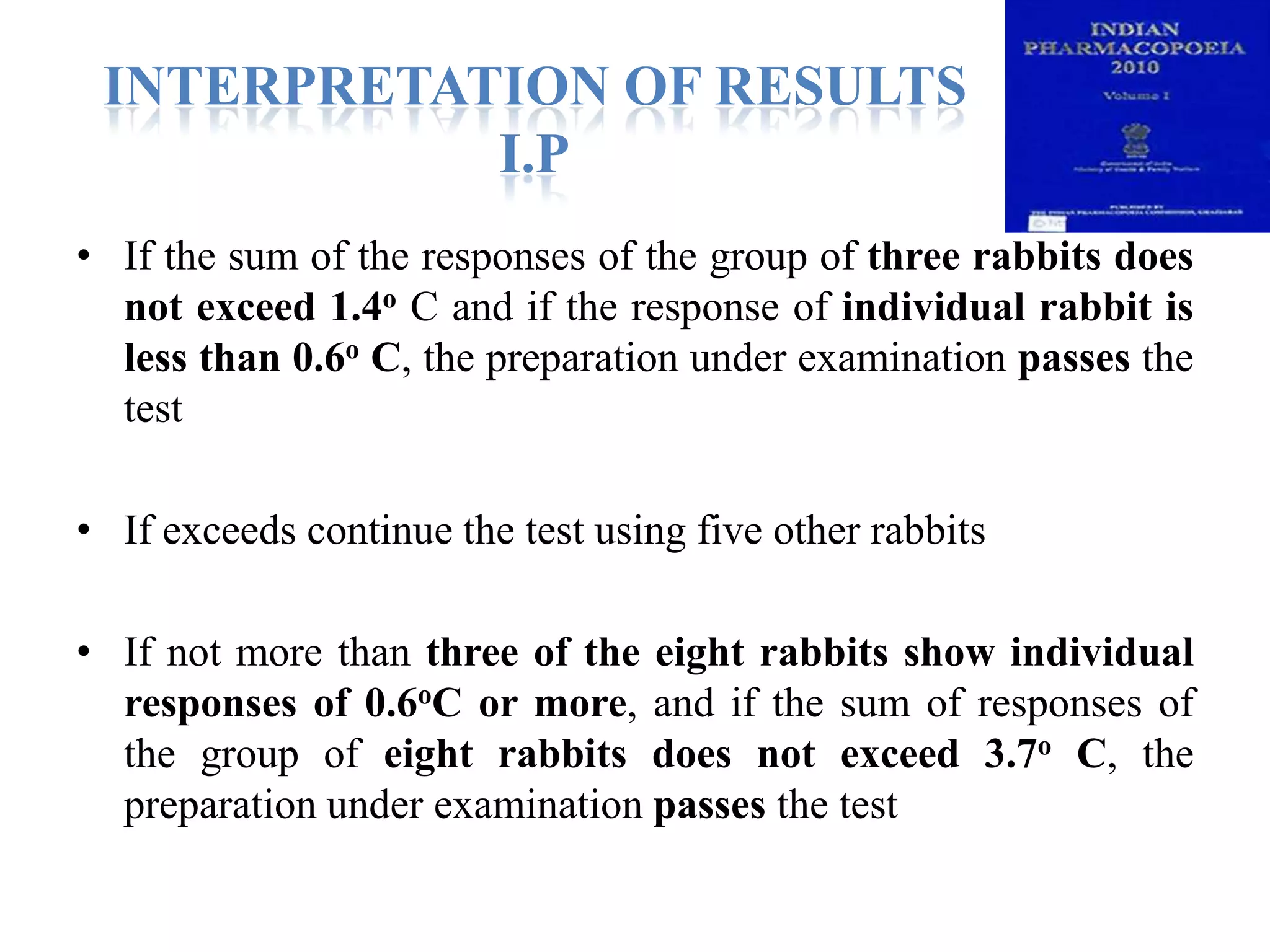 Pyrogen testing as per IP, BP & USP | PPTX