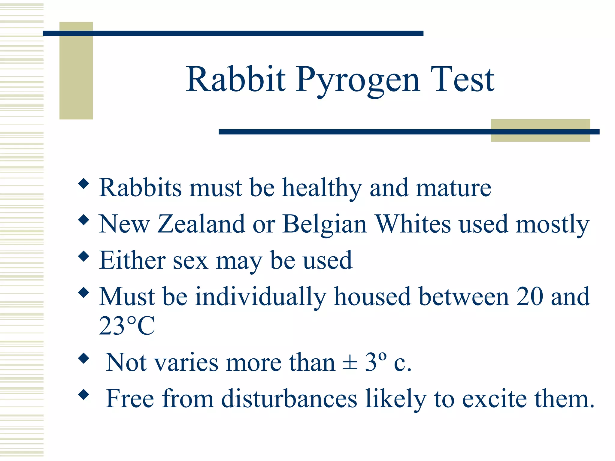 Pyrogen testing | PPT