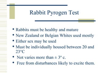 Pyrogen testing | PPT