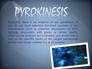 Pyrokinesis | PPT
