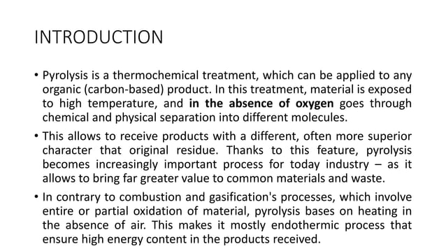 Pyrolysis | PPTX