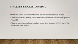 PYROLYSIS PROCESS- THERMOCHEMICAL METHOD | PPT