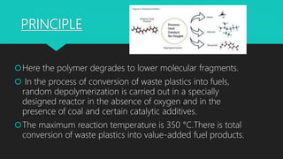 Pyrolysis of waste plastics into fuels | PPTX