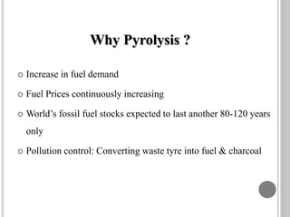 Pyrolysis of scrap tyres | PPTX