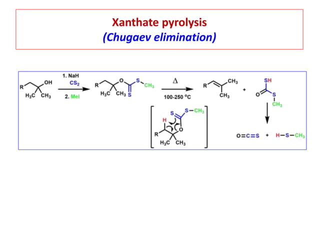 Pyrolytic elimination reaction | PPTX