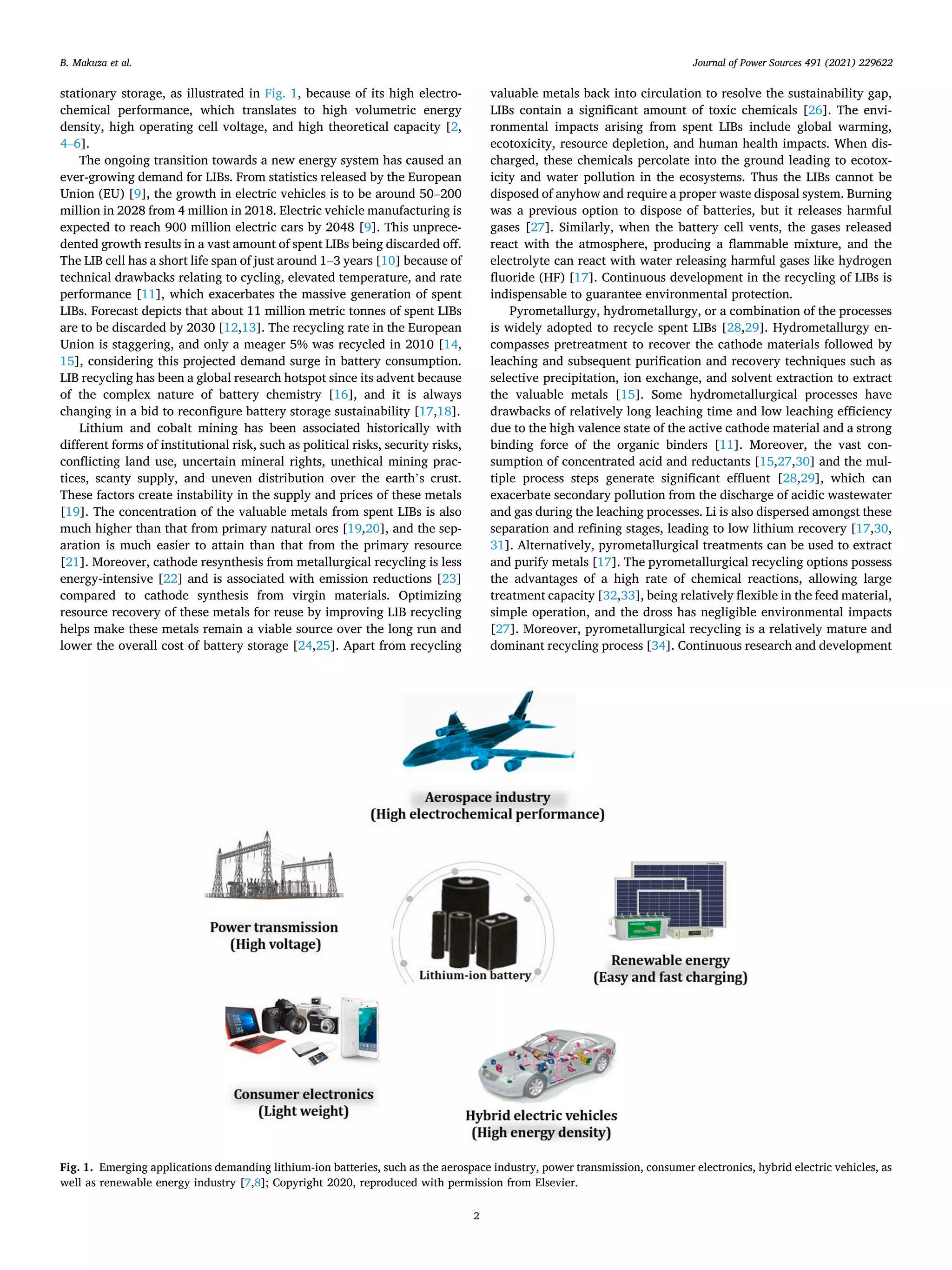 Pyrometallurgical options for recycling spent lithium-ion batteries A comprehensive review.pdf