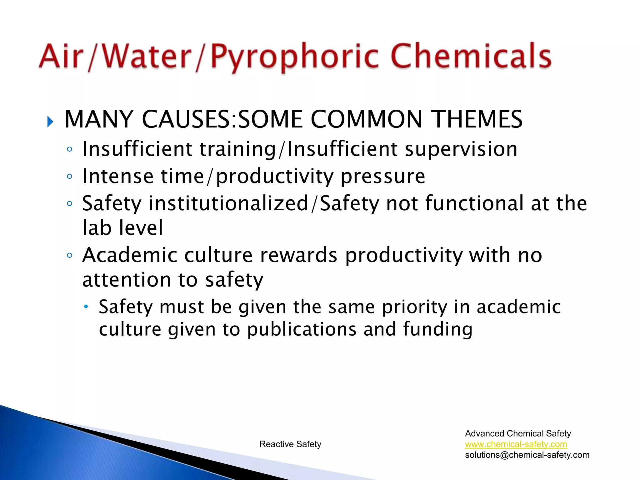 Pyrophoric Chemicals | PPTX