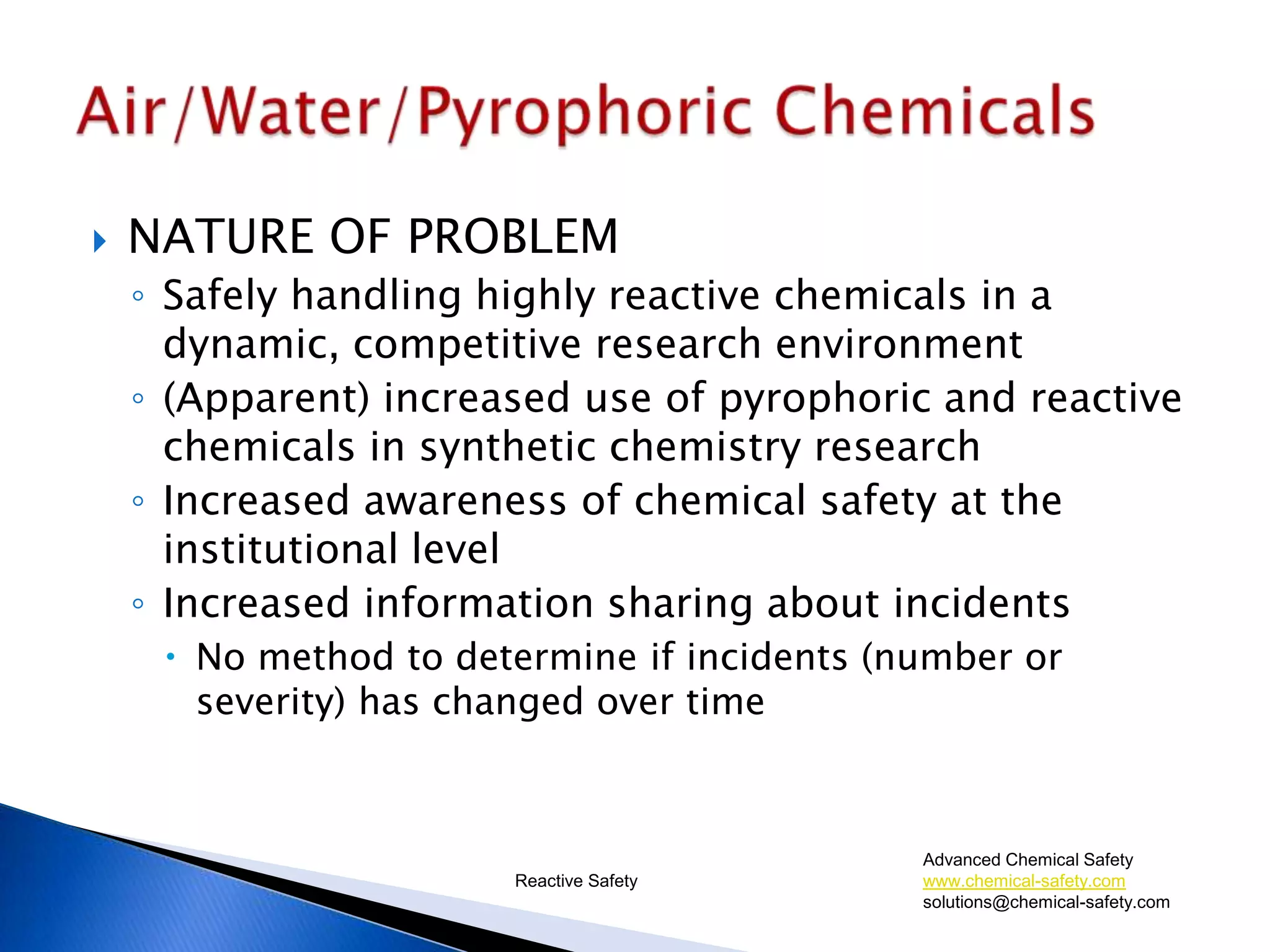 Pyrophoric Chemicals | PPTX