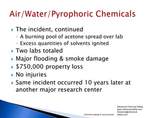 Pyrophoric Chemicals | PPTX