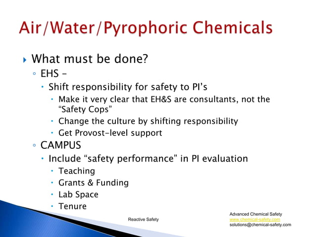 Pyrophoric Chemicals | PPTX