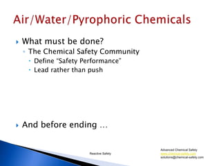 Pyrophoric Chemicals | PPTX