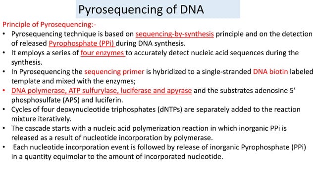 Pyrosequencing of the DNA : Genomics and Proteomics | PPTX | Genetics ...