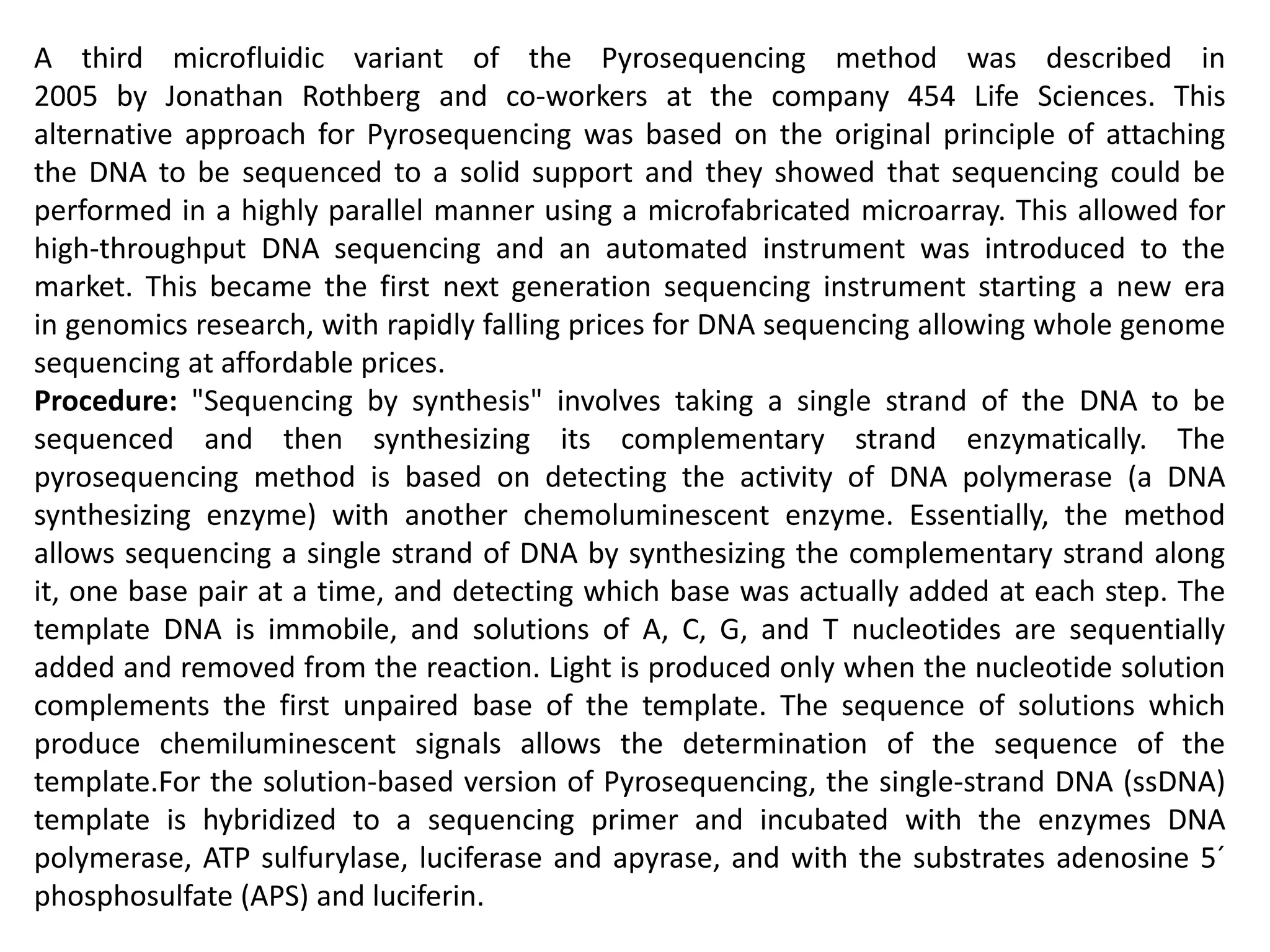 Pyrosequencing | PPTX
