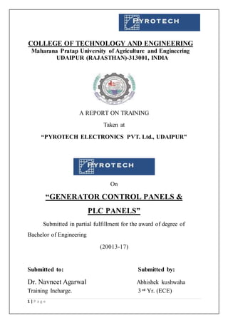 Pyrotech training report by abhishek kushwaha | DOCX