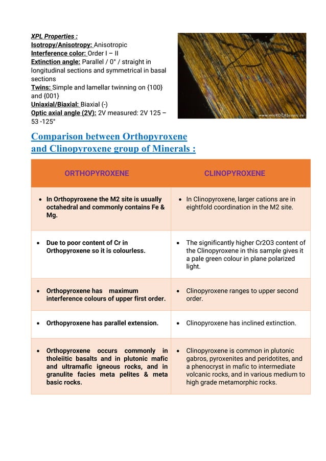 Pyroxene Group of Minerals doc.pdf | Chemistry | Science
