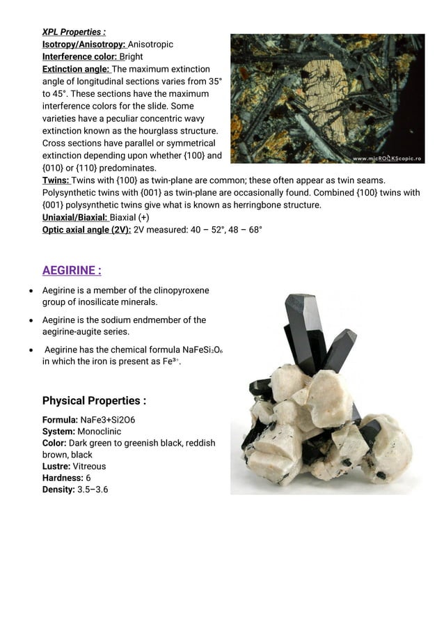 Pyroxene Group of Minerals doc.pdf | Chemistry | Science