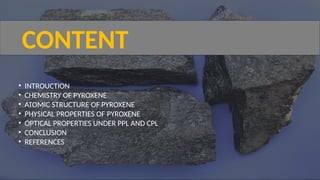 Pyroxene Mineral Group -crystallography-pptx | PPTX