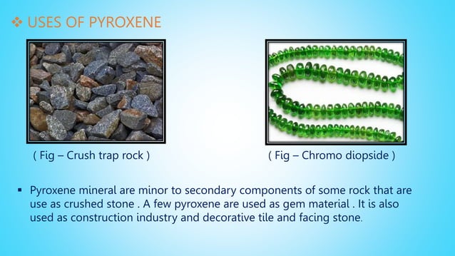 PYROXENE MINERAL GROUP.pptx | Chemistry | Science