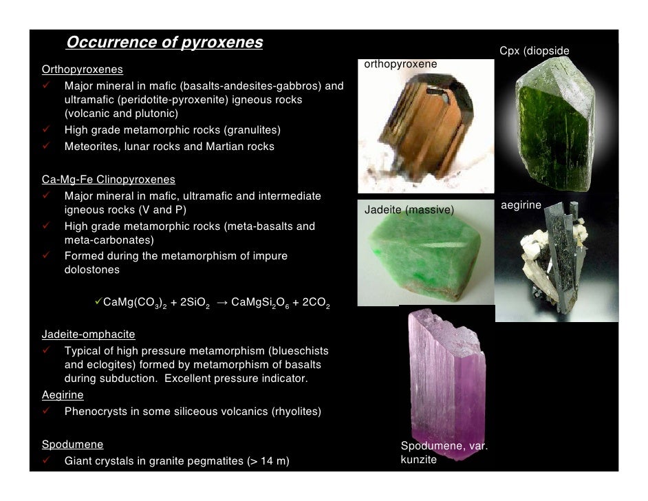 Pyroxenes pdf