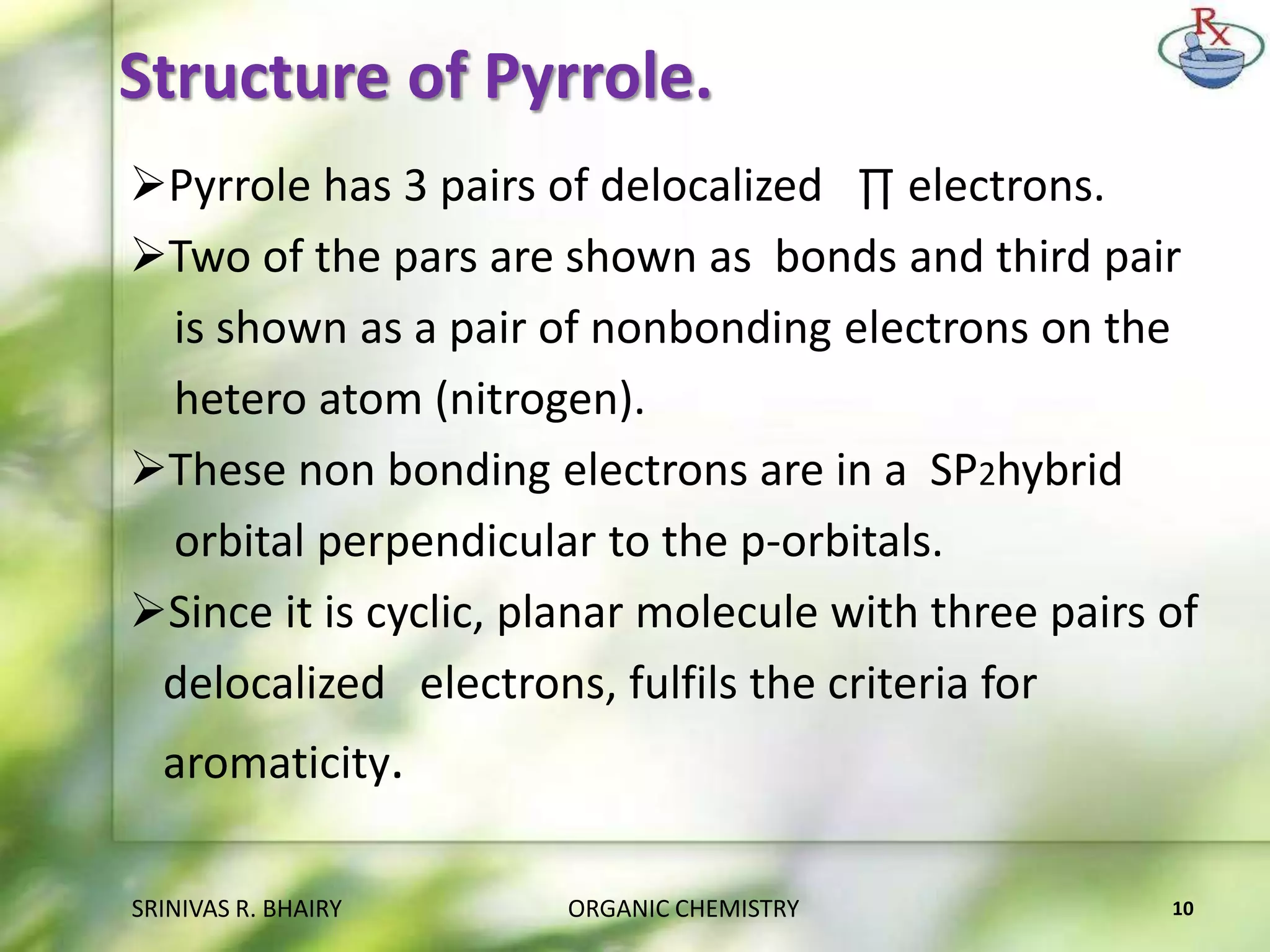 Pyrrole (o.c iv) | PPTX