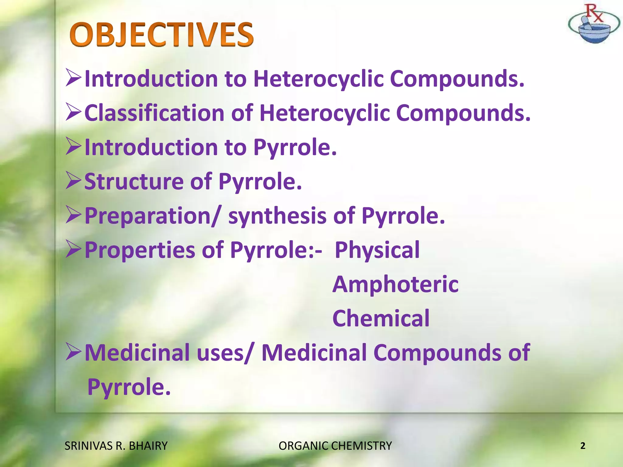 Pyrrole (o.c iv) | PPTX