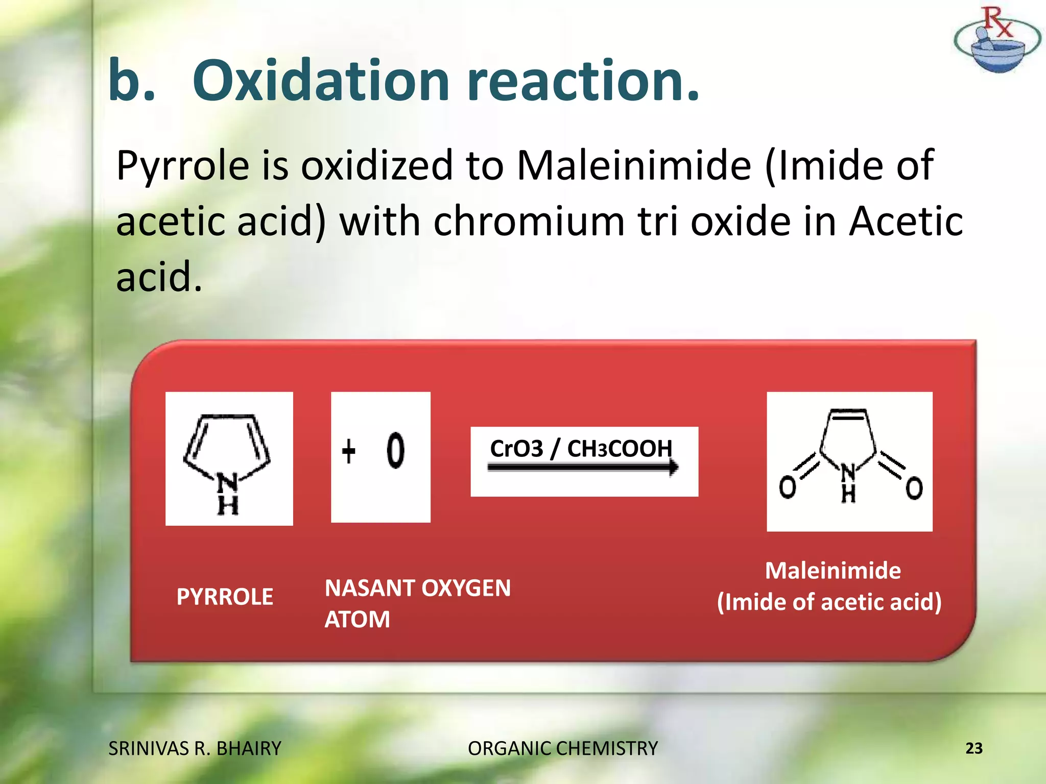 Pyrrole (o.c iv) | PPTX