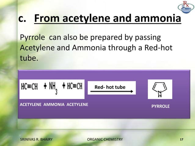 Pyrrole (o.c iv) | PPTX | Chemistry | Science