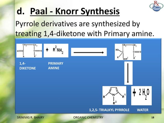 Pyrrole (o.c iv) | PPTX | Chemistry | Science