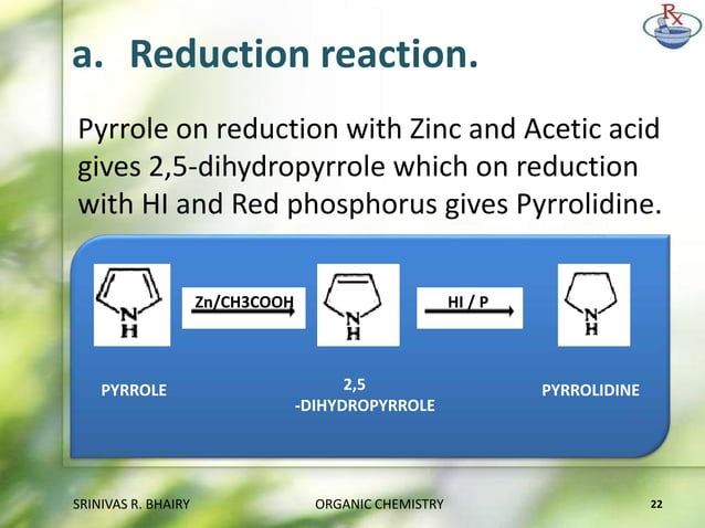 Pyrrole (o.c iv) | PPTX | Chemistry | Science