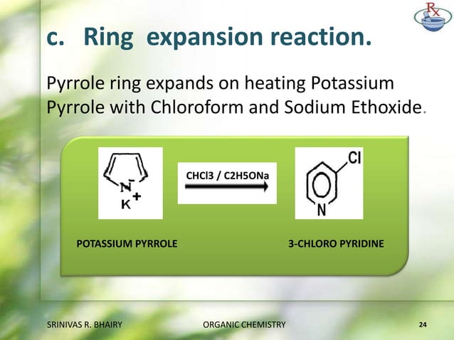 Pyrrole (o.c iv) | PPTX | Chemistry | Science