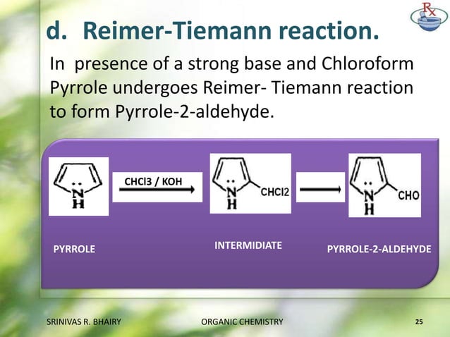 Pyrrole (o.c iv) | PPTX | Chemistry | Science