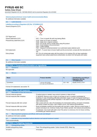 Pyrus 400 sc msds | PDF