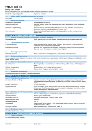Pyrus 400 sc msds | PDF