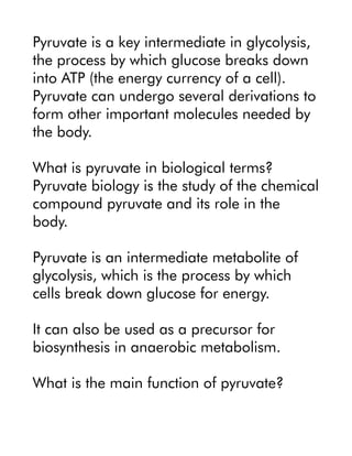 Pyruvate for weight loss – Does it work!.pdf | Endocrine and Metabolic ...