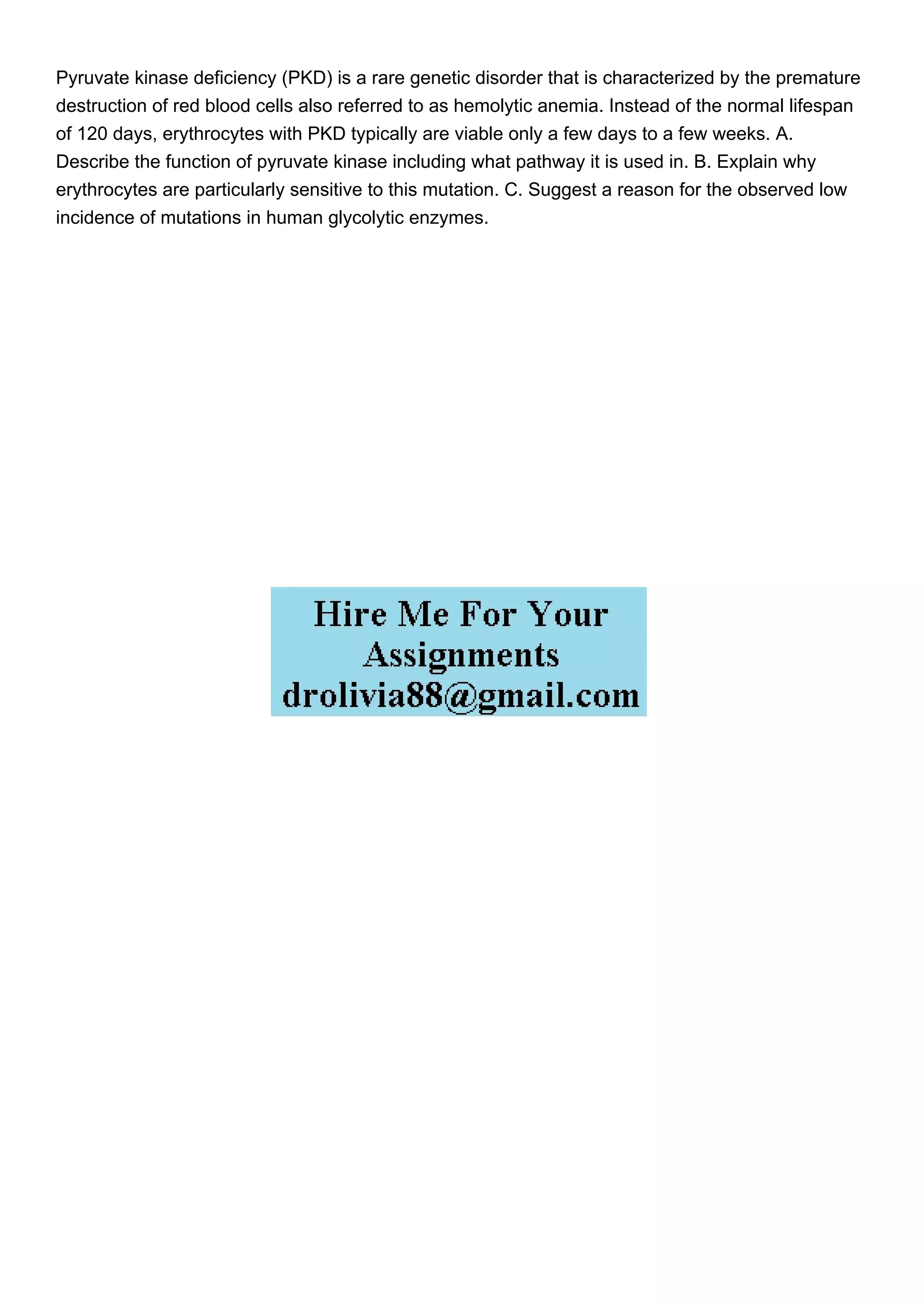 Pyruvate kinase deficiency PKD is a rare genetic disorder .pdf