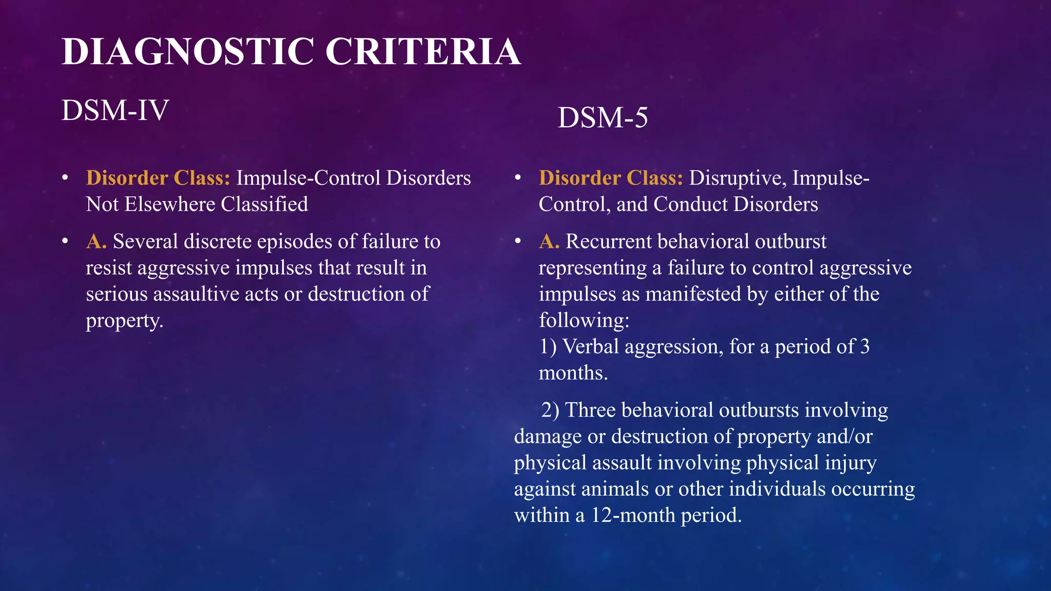 Disruptive impulse-control and conduct disorders DSM 5 | PPTX