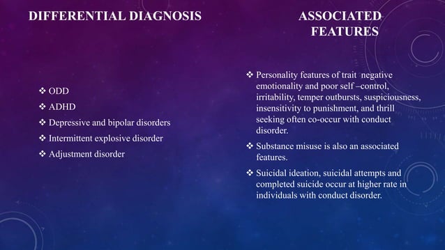 Disruptive impulse-control and conduct disorders DSM 5 | PPTX