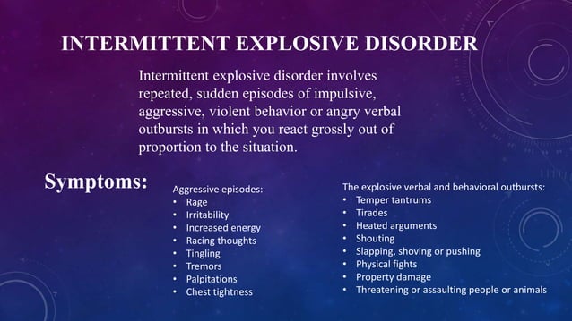 Disruptive impulse-control and conduct disorders DSM 5 | PPTX