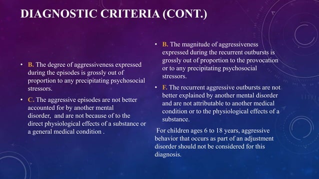 Disruptive impulse-control and conduct disorders DSM 5 | PPTX