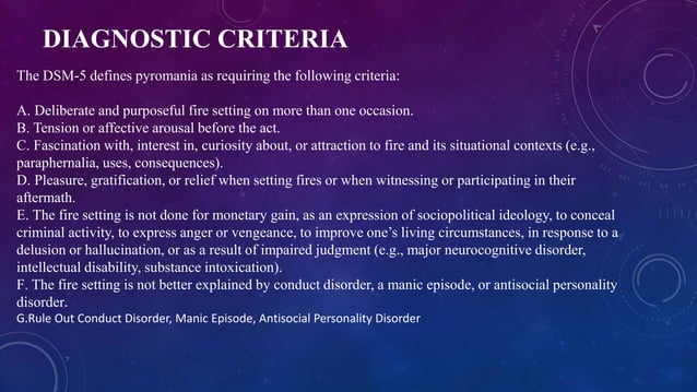 Disruptive impulse-control and conduct disorders DSM 5