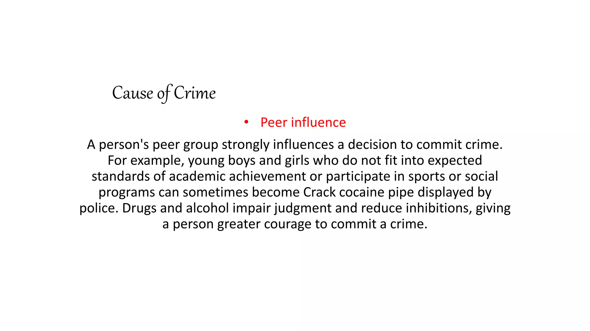 Pyschological factors influence influencing youth crime | PPTX