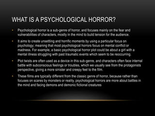 Psychological horrors | PPT