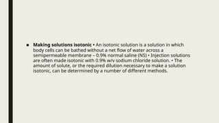 pysiochemical principles of the human body | PPTX