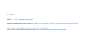PySpark dataframe | PPTX | Databases | Computer Software and Applications