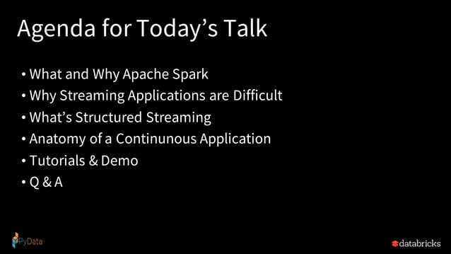 Writing Continuous Applications With Structured Streaming Python Apis