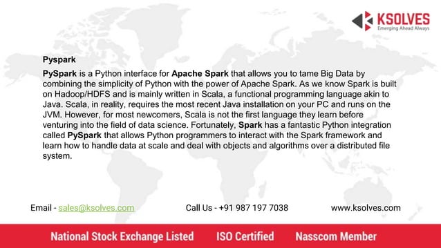 Pyspark vs Spark Let's Unravel the Bond! | PPT