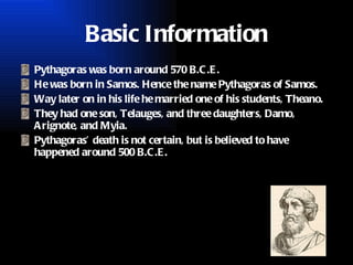 Pythagoras 100520180616-phpapp02 | PPT