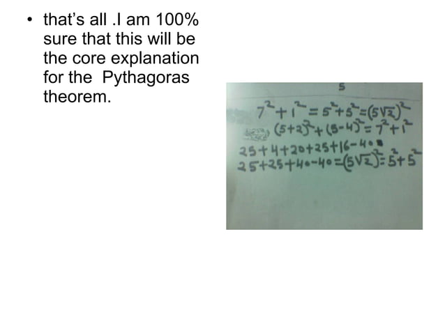 Pythagoras theorem | PPT