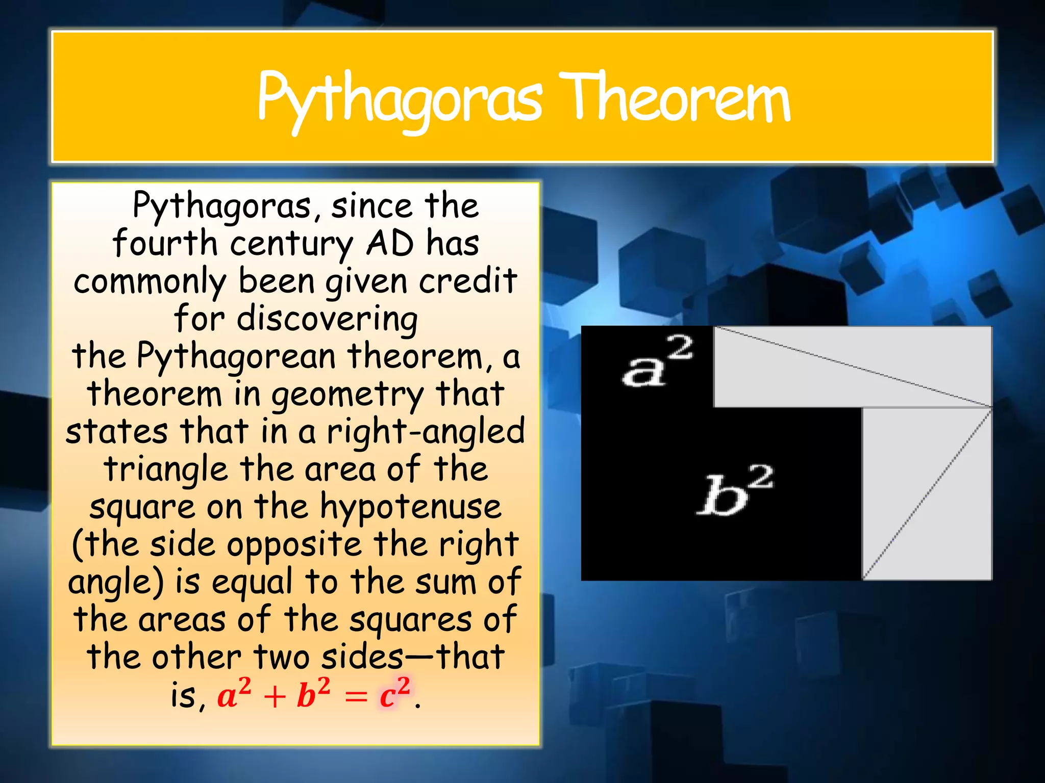Pythagoras and Pythagorean theorem | PPT